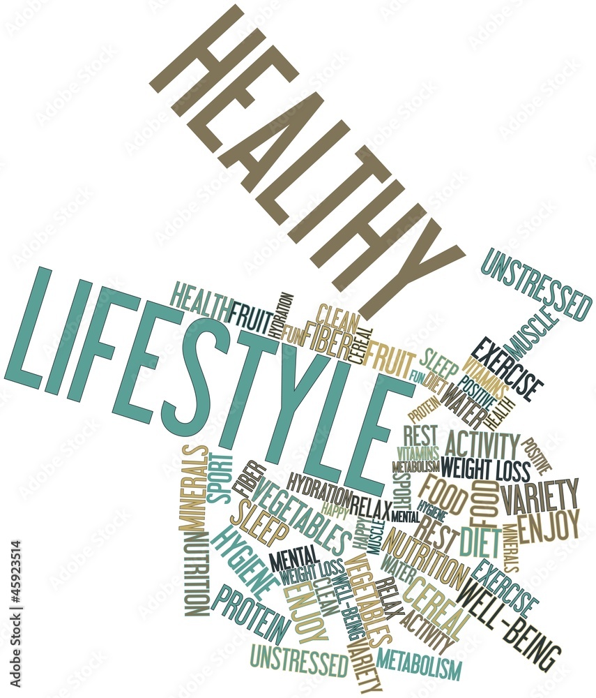Word cloud for Healthy Lifestyle Stock Illustration | Adobe Stock