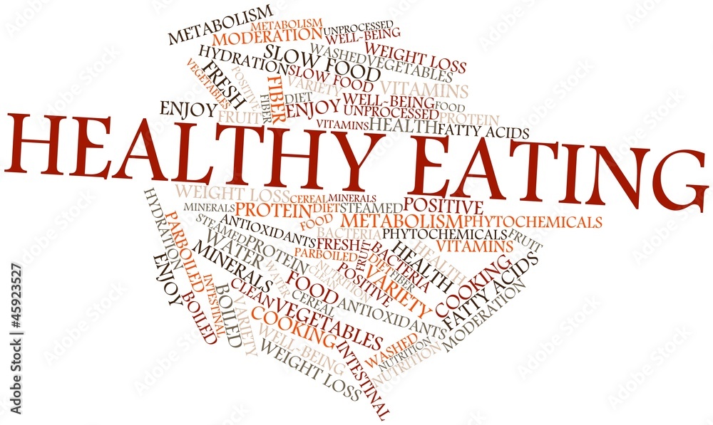 Word cloud for Healthy Eating Stock Illustration | Adobe Stock