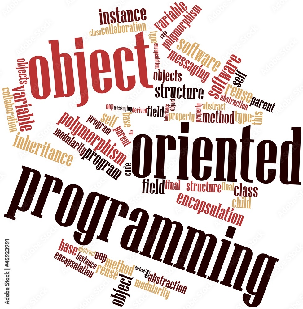 Word Cloud For Object Oriented Programming Stock Illustration Adobe Stock