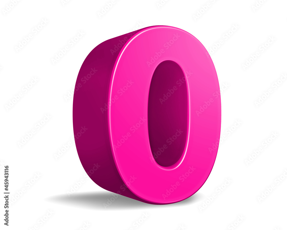 Chiffre Zéro 3D Illustration Stock | Adobe Stock