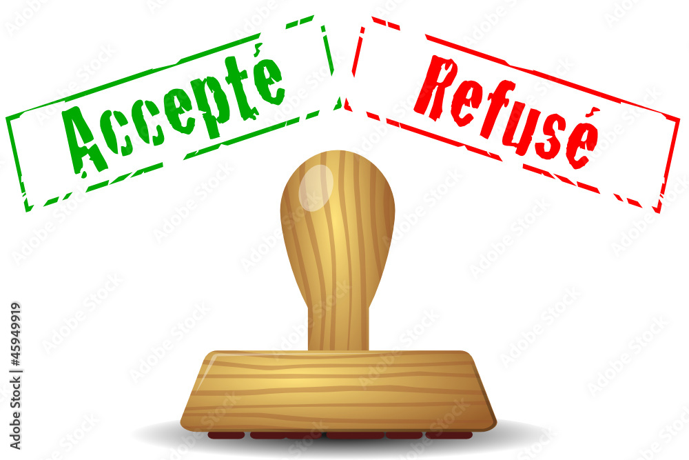 Vecteur Stock Tampon Accepté/refusé | Adobe Stock