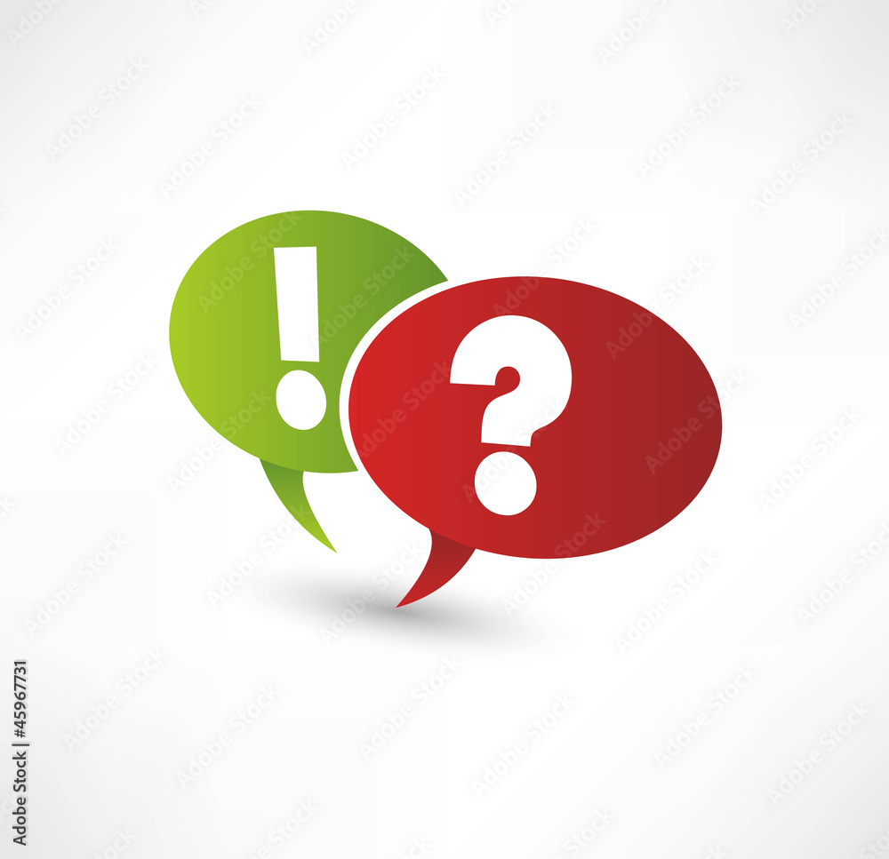 Question Mark And Exclamation Point Stock Vector | Adobe Stock