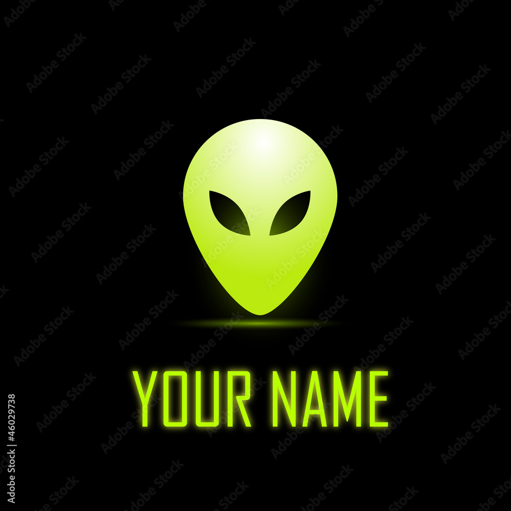 Vector Logo Alien Stock Vector | Adobe Stock