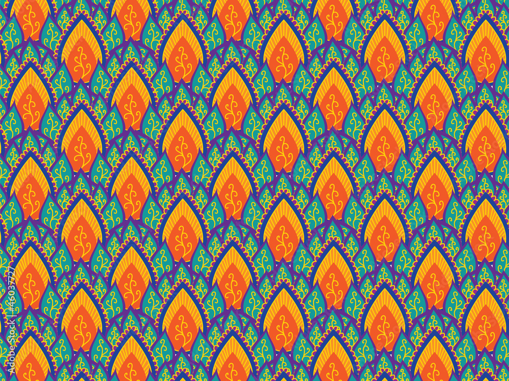 Indian Pattern - Detailed and easily editable Stock Vector | Adobe Stock