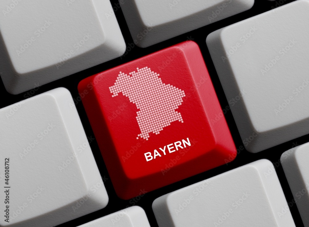 Umriss: Bayern auf Computer Tastatur Stock-Illustration | Adobe Stock