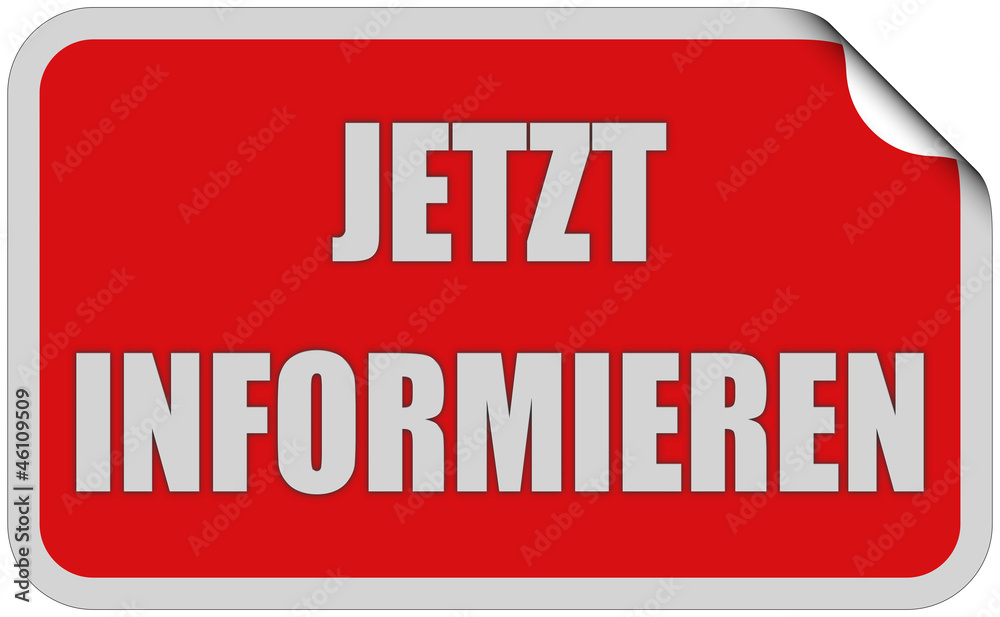 Sticker rot eckig co JETZT INFORMIEREN Stock-Illustration | Adobe Stock