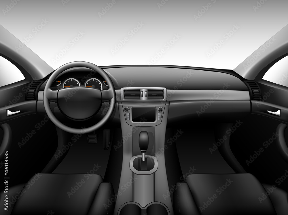 Dashboard - car interior Stock Vector | Adobe Stock