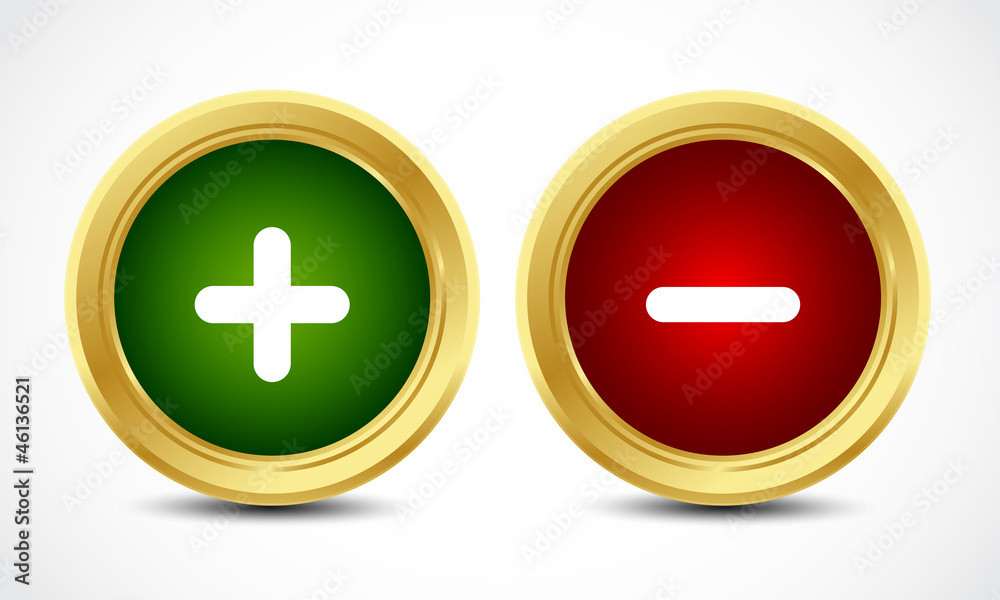 Plus Minus Stock Vector | Adobe Stock