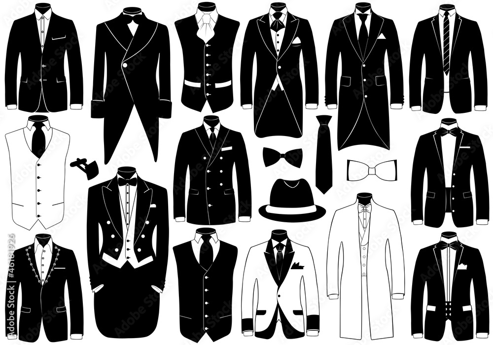 Suits illustration set Stock Vector | Adobe Stock