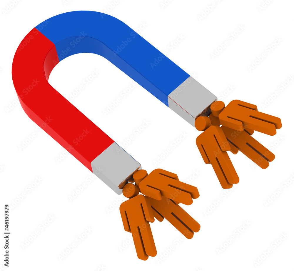 Der Magnetismus Stock Illustration | Adobe Stock
