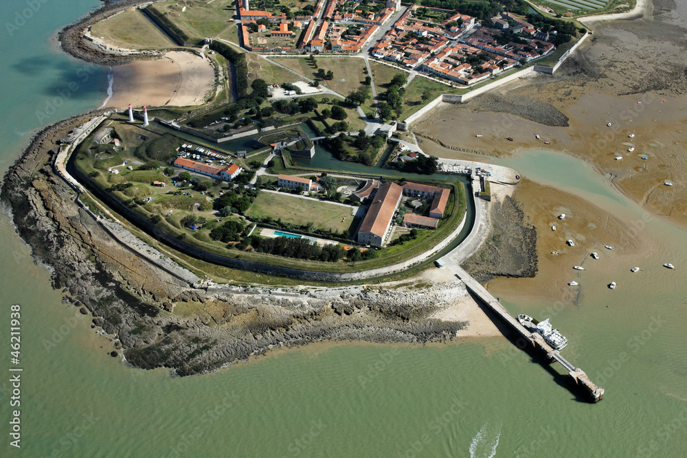 Fort de la Rade, île d'Aix vue du ciel Stock Photo | Adobe Stock