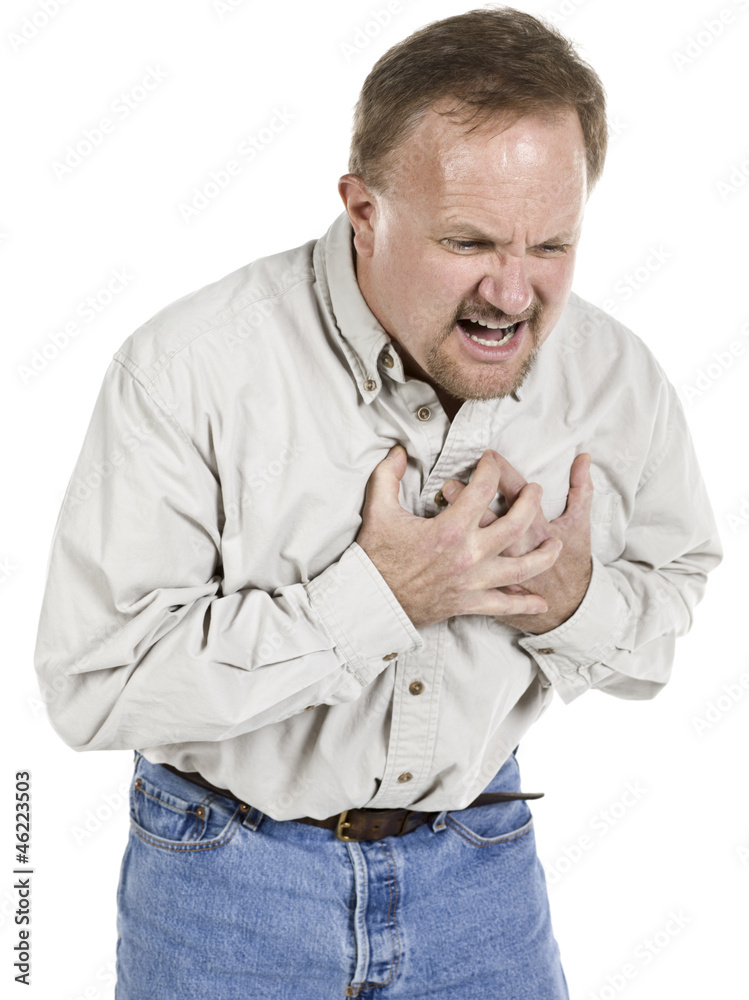 heart attack sign old man Stock Photo | Adobe Stock