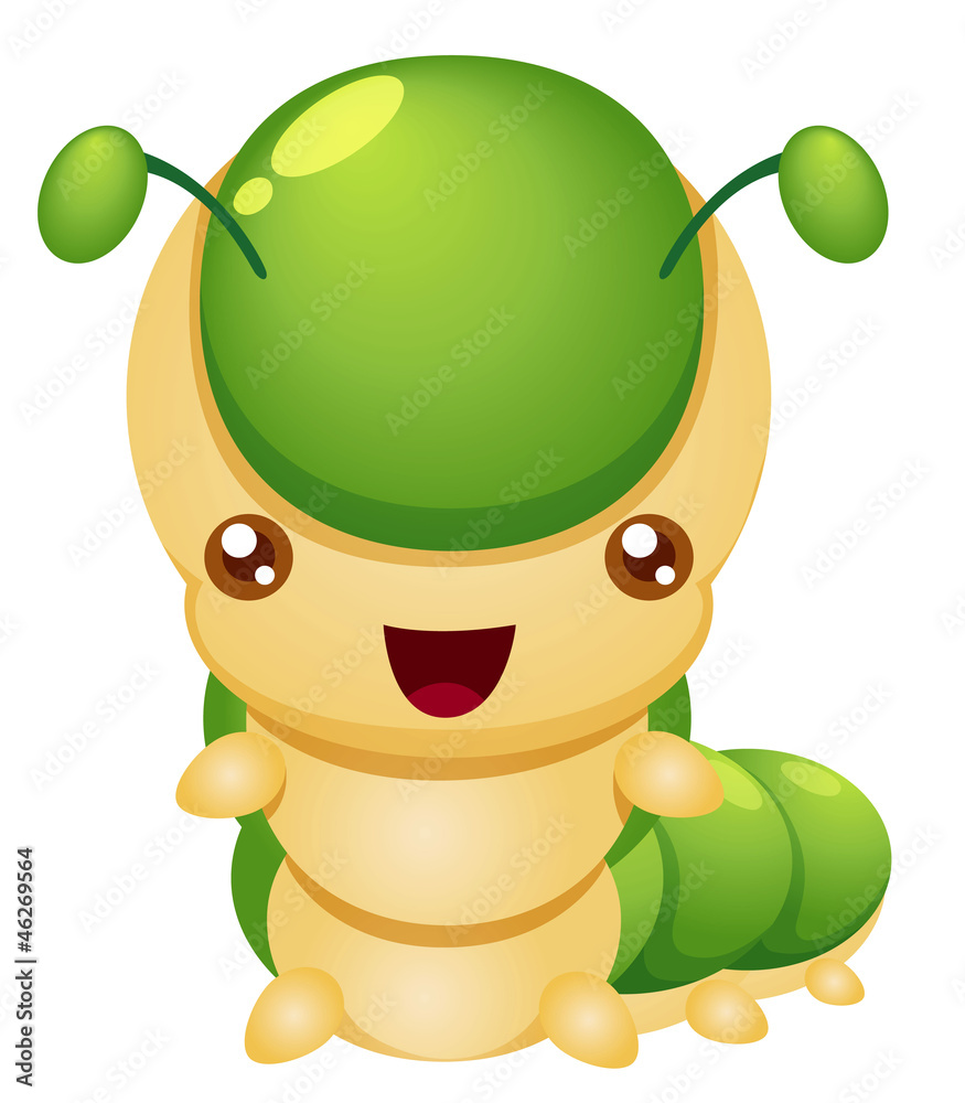 illustration of Cartoon worm vector Stock Vector | Adobe Stock