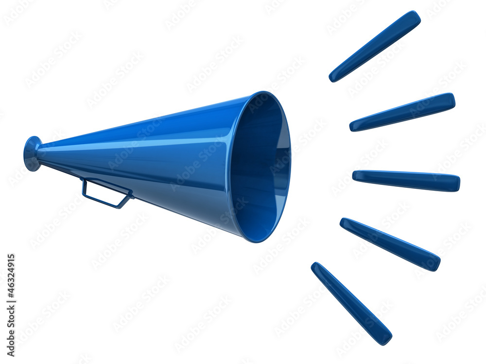 Blue megaphone icon Stock Illustration | Adobe Stock