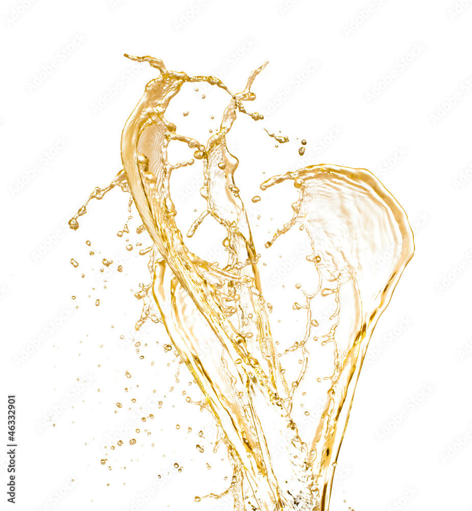 Champagne wine splash, isolated on white background Stock Photo | Adobe ...