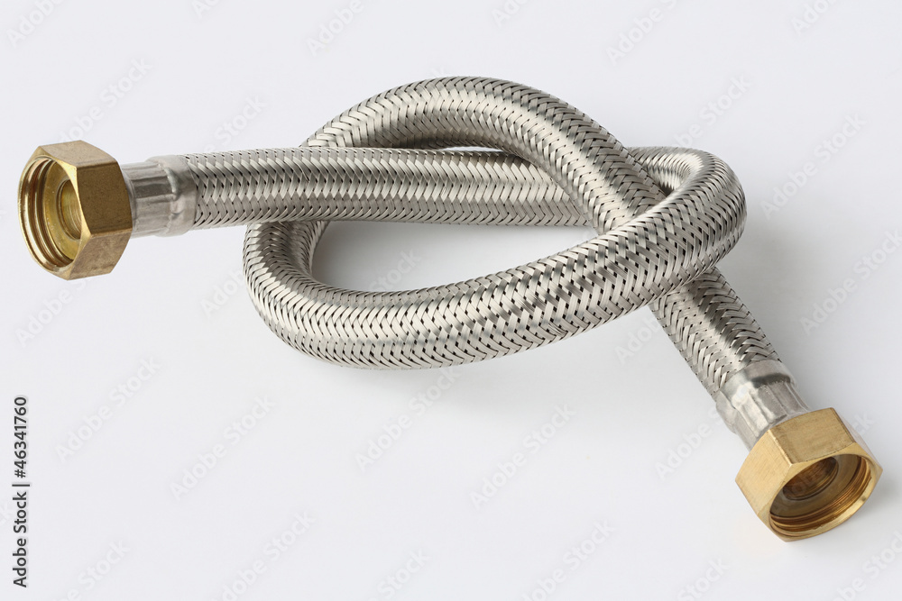 Stainless steel water hose Stock Photo | Adobe Stock