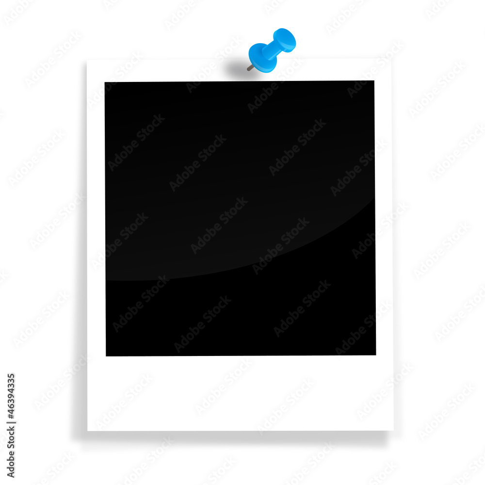 Polaroid mit Pin Stock Vector | Adobe Stock