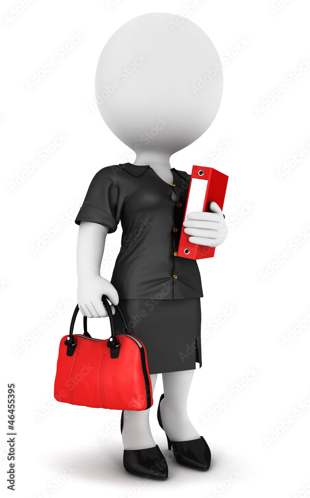 3d white people businesswoman Stock Illustration | Adobe Stock