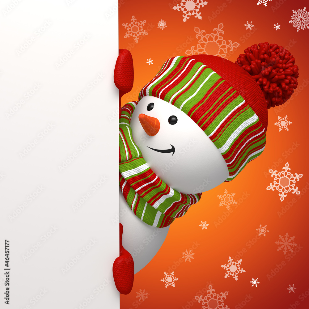 snowman banner Stock Illustration | Adobe Stock