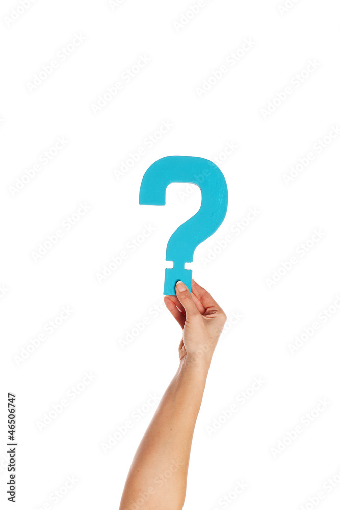 hand holding up a question mark from the bottom Stock Photo | Adobe Stock