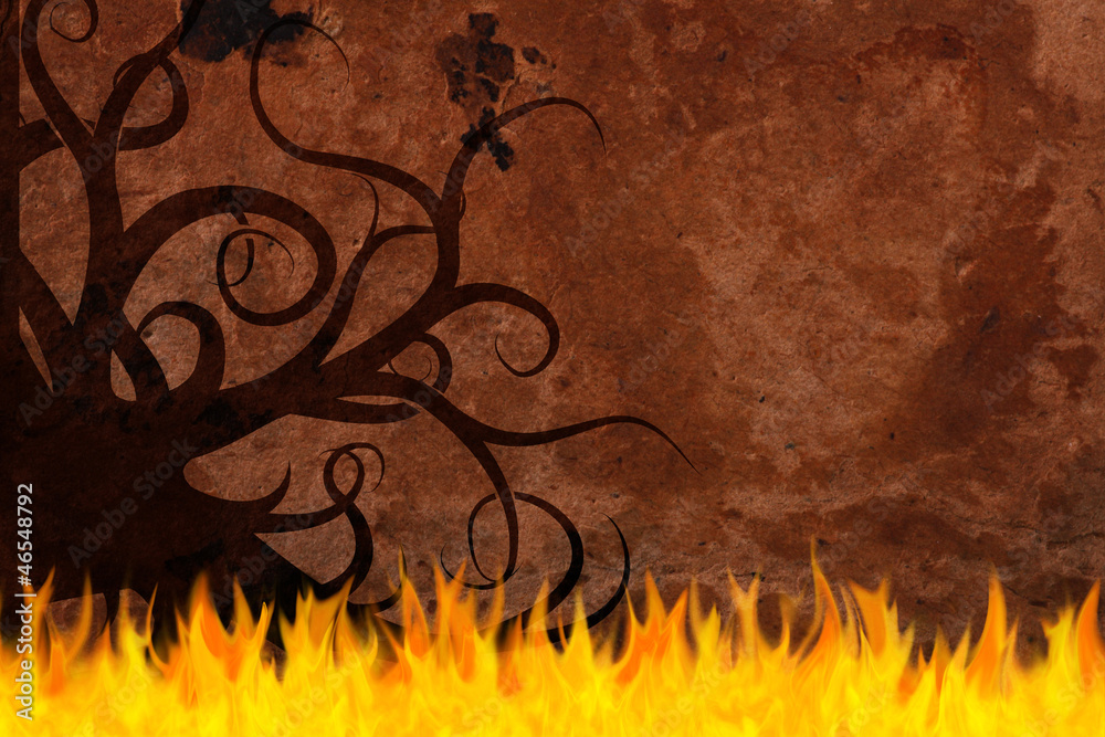Vintage old paper texture, background on fire Stock Illustration ...