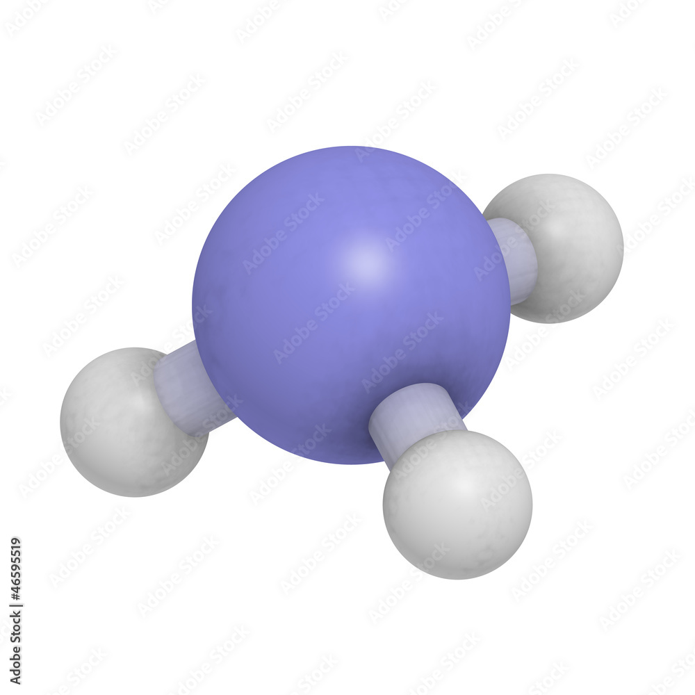 Ammonia (NH3) molecule, chemical structure Stock Illustration | Adobe Stock