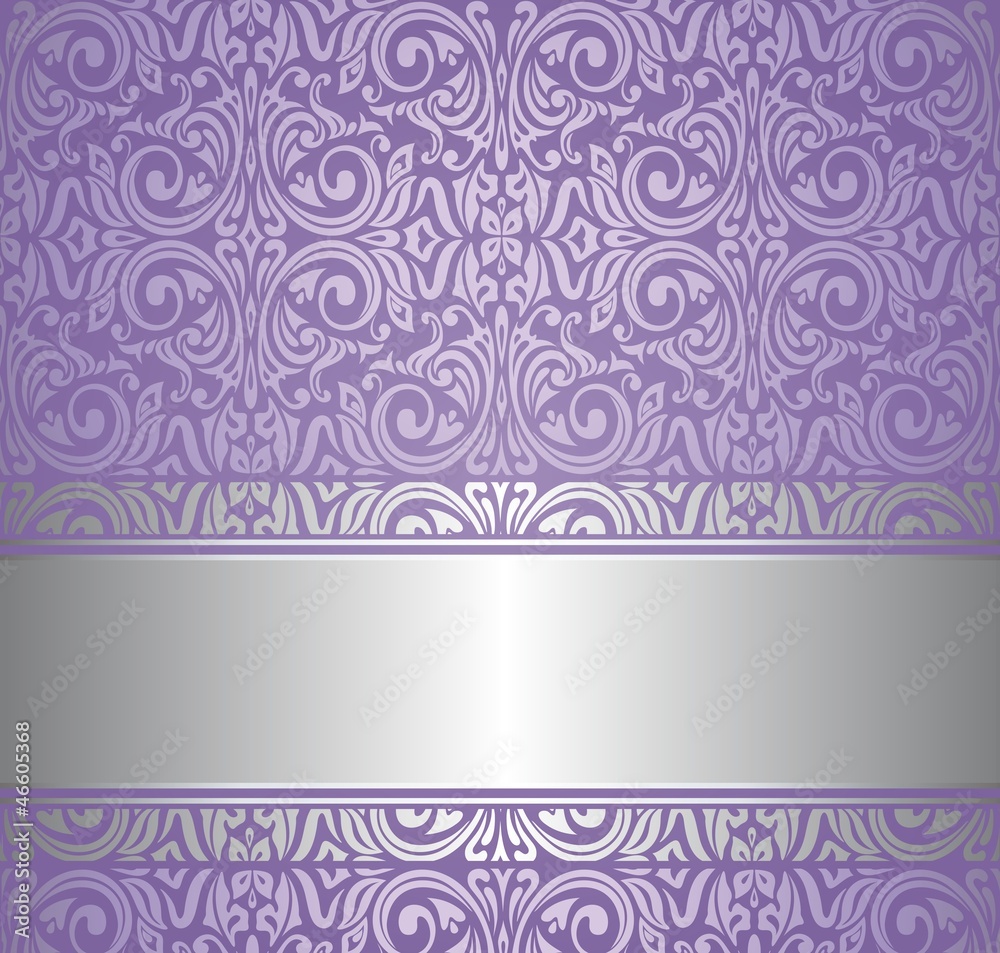 Violet Vintage Wallpaper