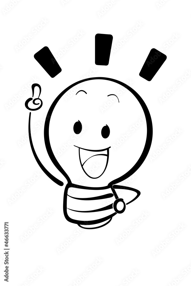 Cartoon light bulb Stock Vector | Adobe Stock
