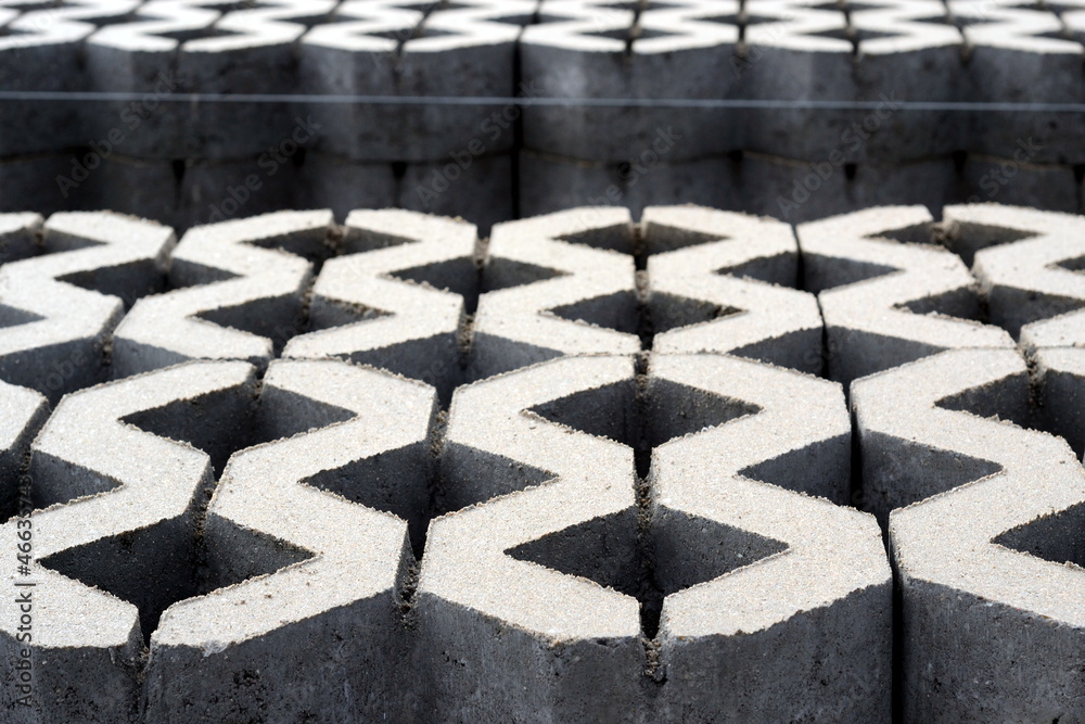 Rasengittersteine Stock Photo | Adobe Stock