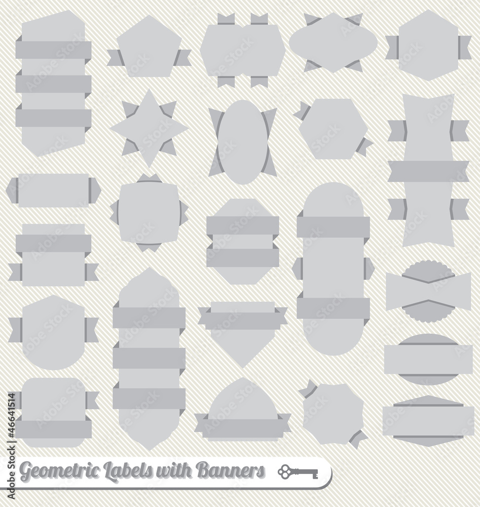 Vector Set: Ribbon Banner Labels Stock Vector | Adobe Stock