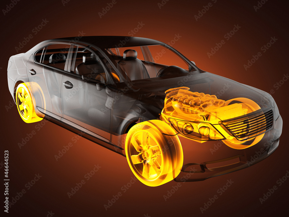 transparent car concept Stock Illustration | Adobe Stock