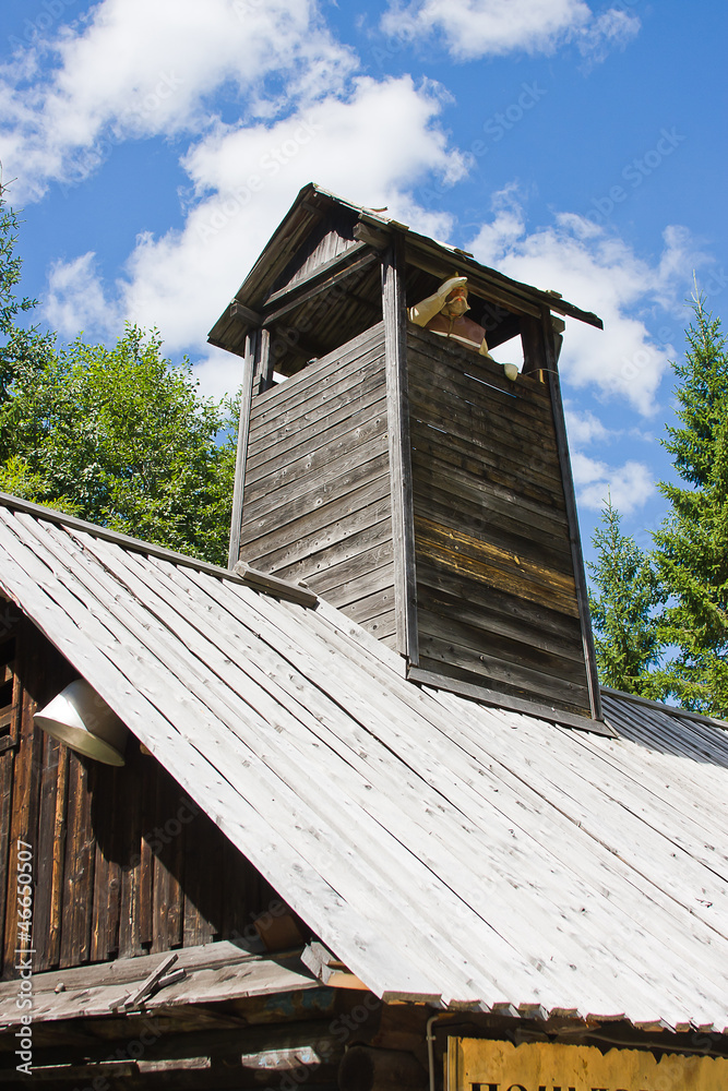 sculpture of fireman on a tower on building of fire prevention Stock ...