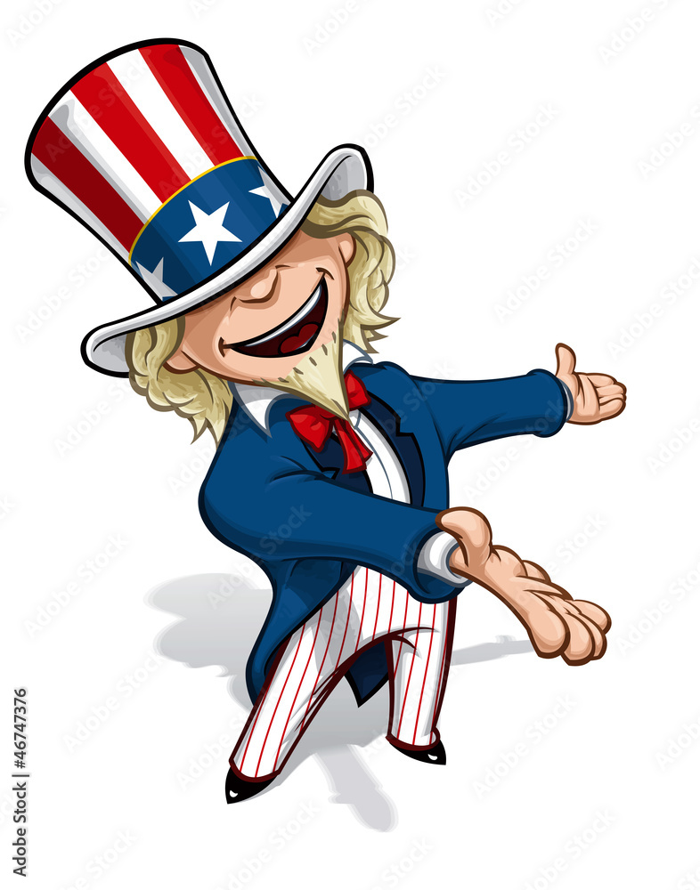 Uncle Sam Presenting Stock Illustration | Adobe Stock