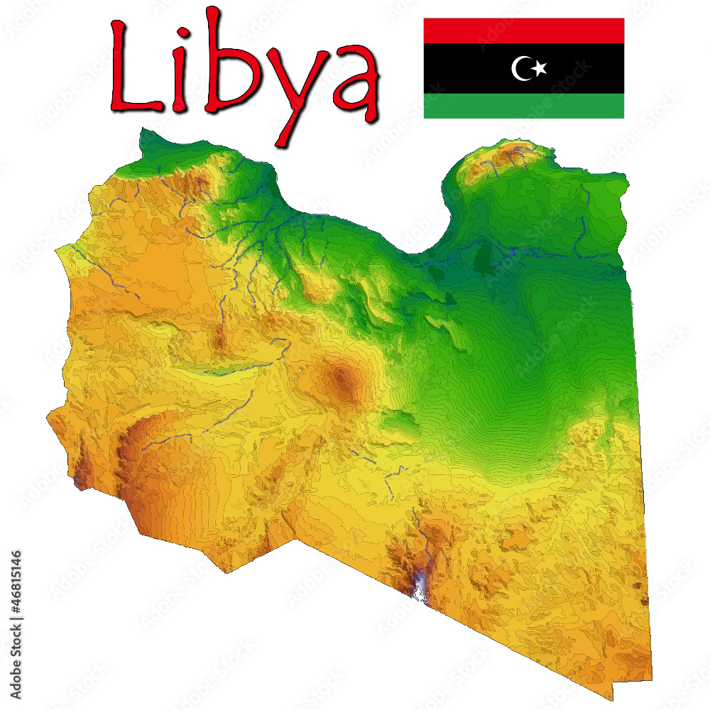 Libya Africa national emblem map symbol motto Stock Vector | Adobe Stock