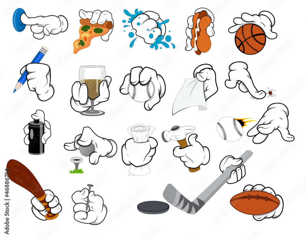 Cartoon hand Gestures - Vector Illustration Stock Vector | Adobe Stock