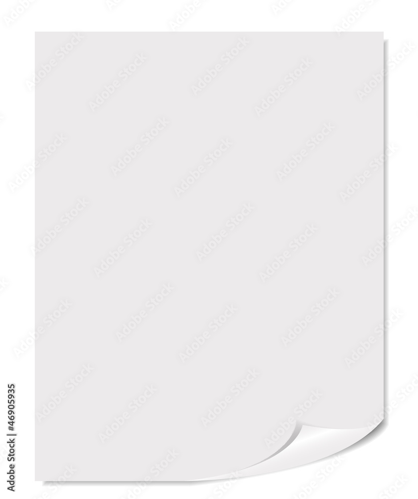White blank page vector illustration Stock Vector | Adobe Stock