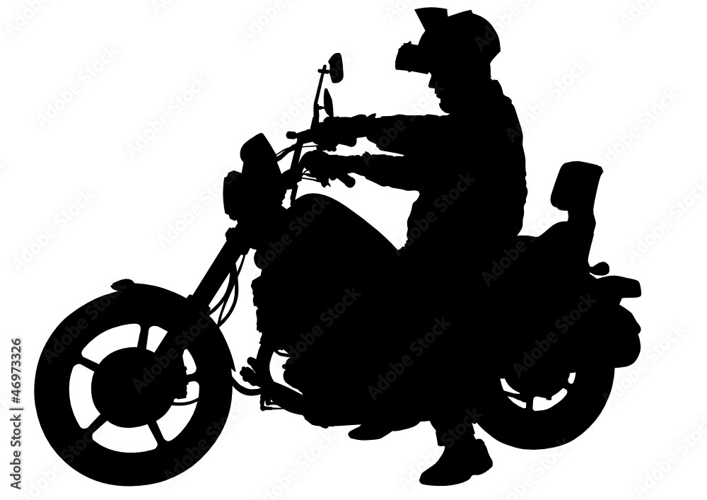 Chopper motorcycle man Stock Vector | Adobe Stock
