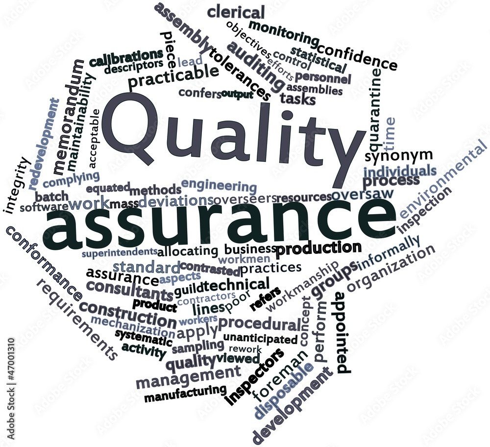 Word cloud for Quality assurance Stock Illustration | Adobe Stock