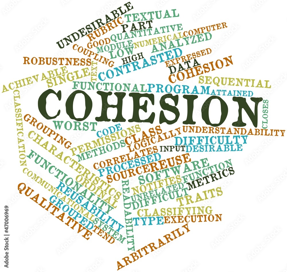 Word cloud for Cohesion Stock Illustration | Adobe Stock