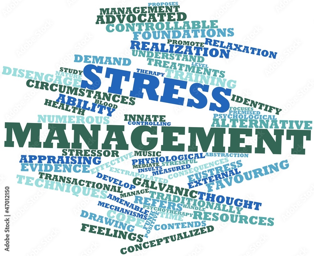 Word cloud for Stress management Stock Illustration | Adobe Stock