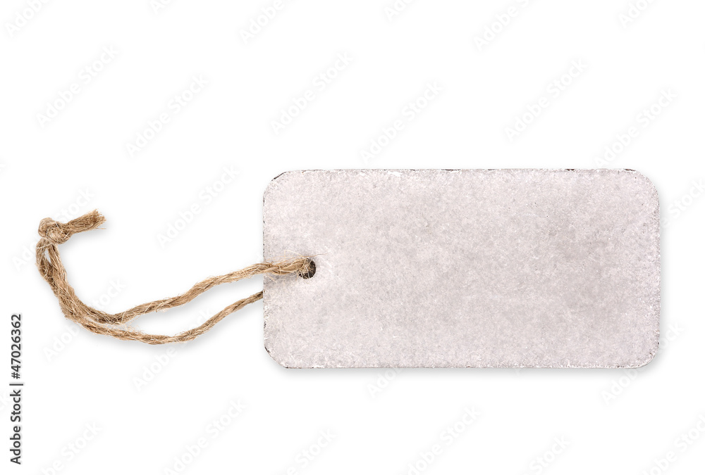 Blank white label with place for text Stock-Foto | Adobe Stock