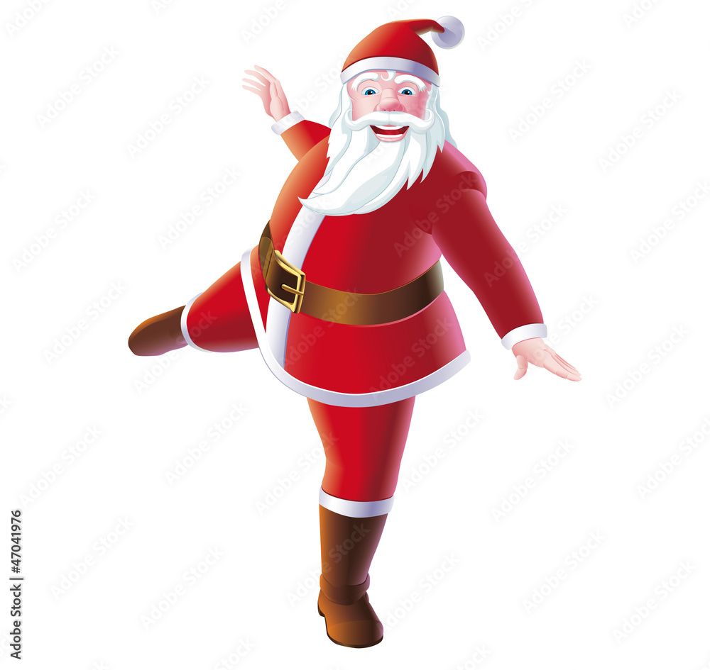 Santa Claus tap dancer Stock Vector | Adobe Stock