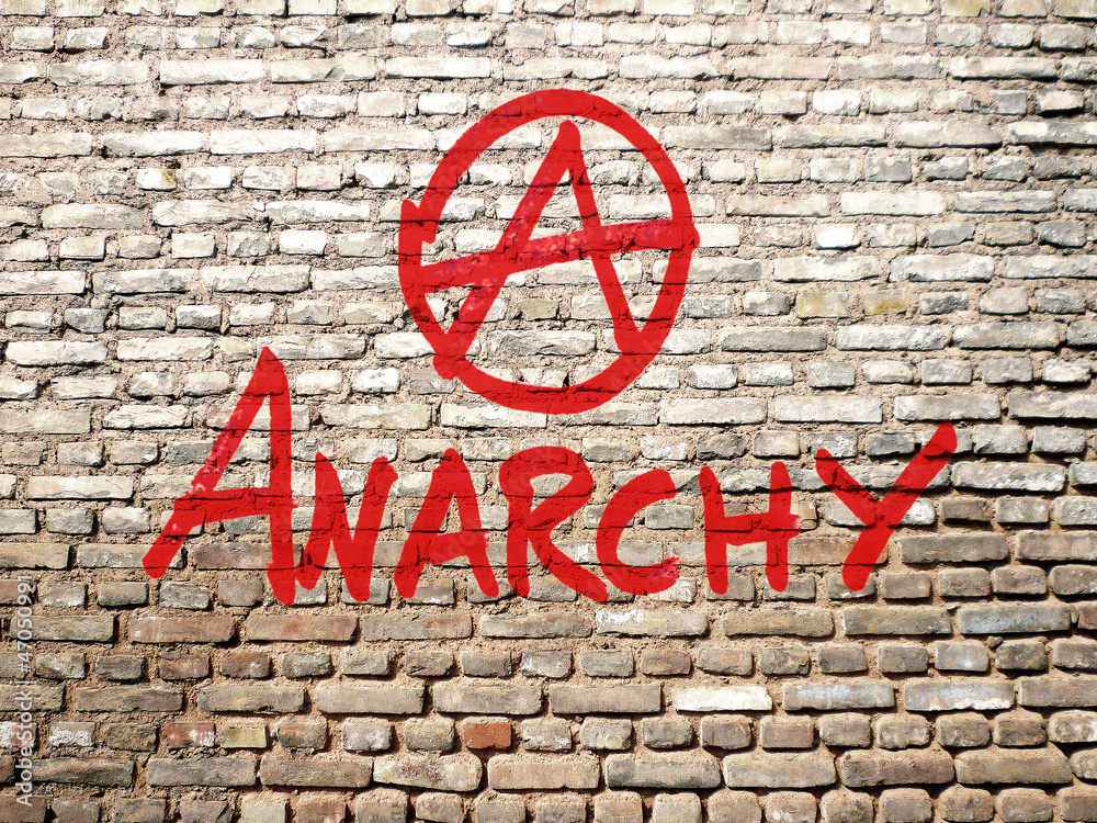 Anarchy graffiti foto de Stock | Adobe Stock