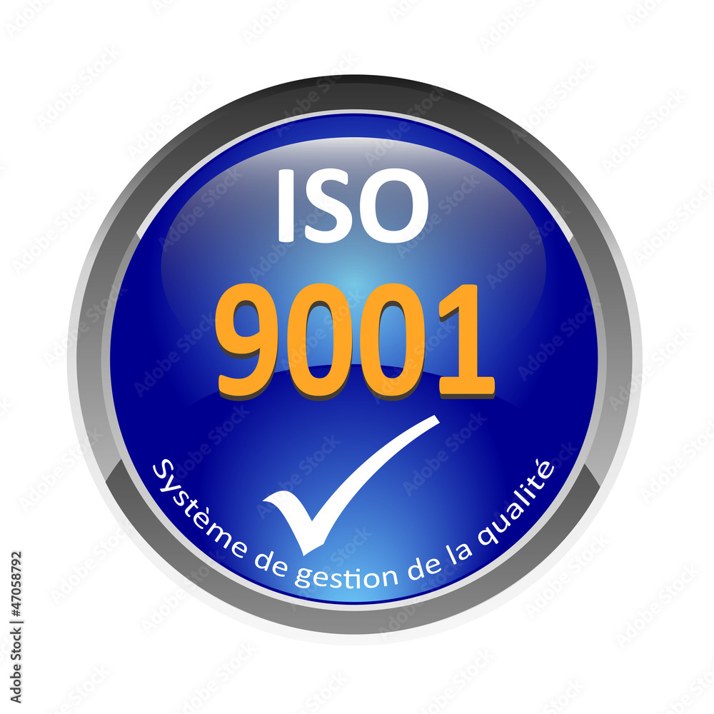 Logo norme ISO 9001. Stock Vector | Adobe Stock