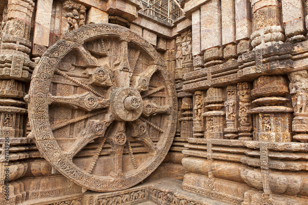 Chariot Wheel, Konark Sun Temple, Orissa. Stock Photo | Adobe Stock