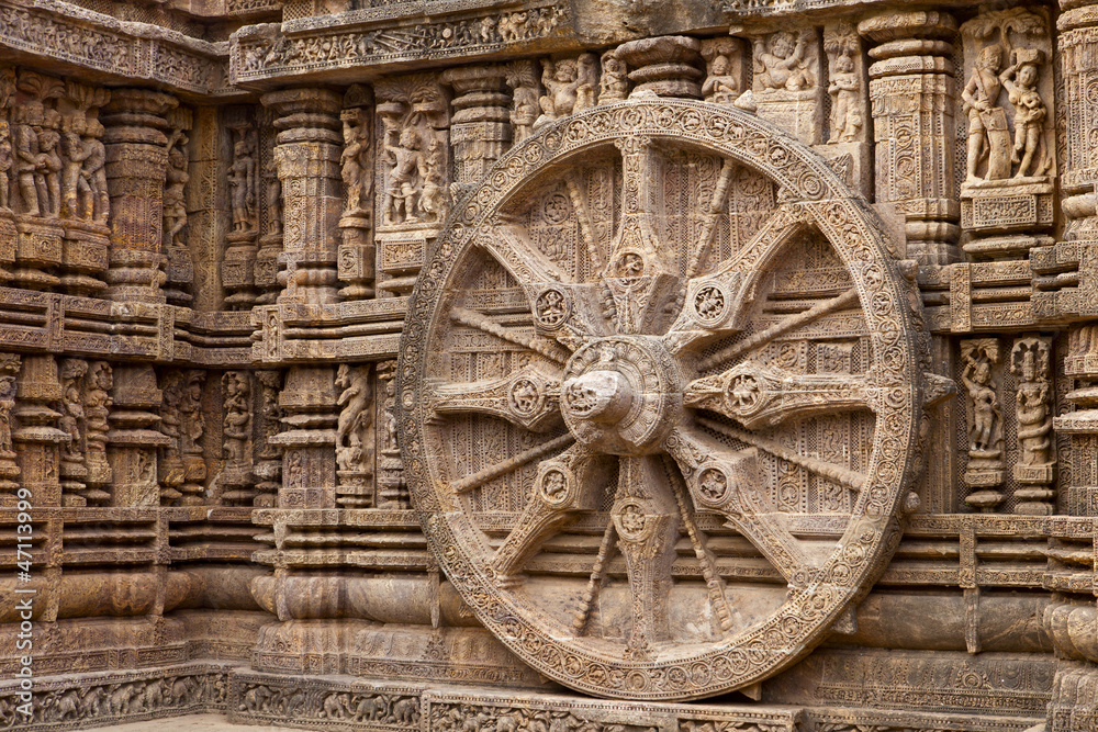 Chariot Wheel, Konark Sun Temple, Orissa. Stock Photo | Adobe Stock