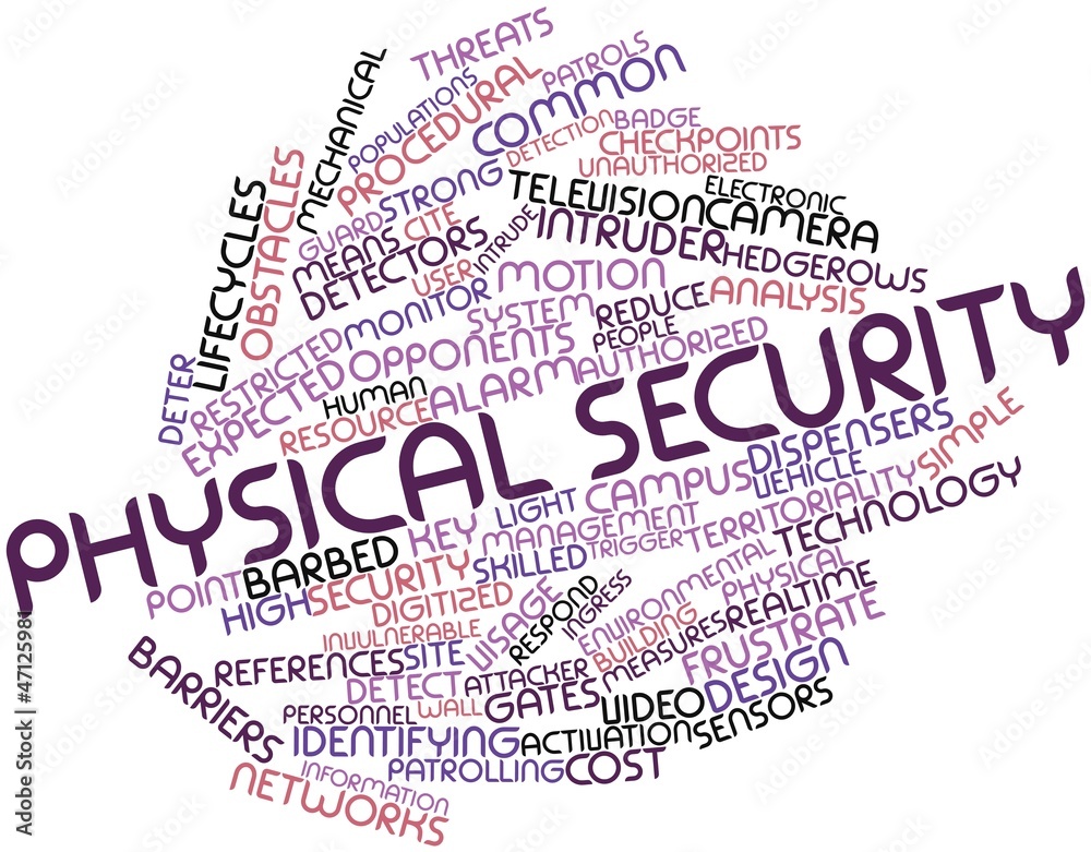 Word cloud for Physical security Stock Illustration | Adobe Stock Word cloud for Physical security Stock Illustration | Adobe Stock