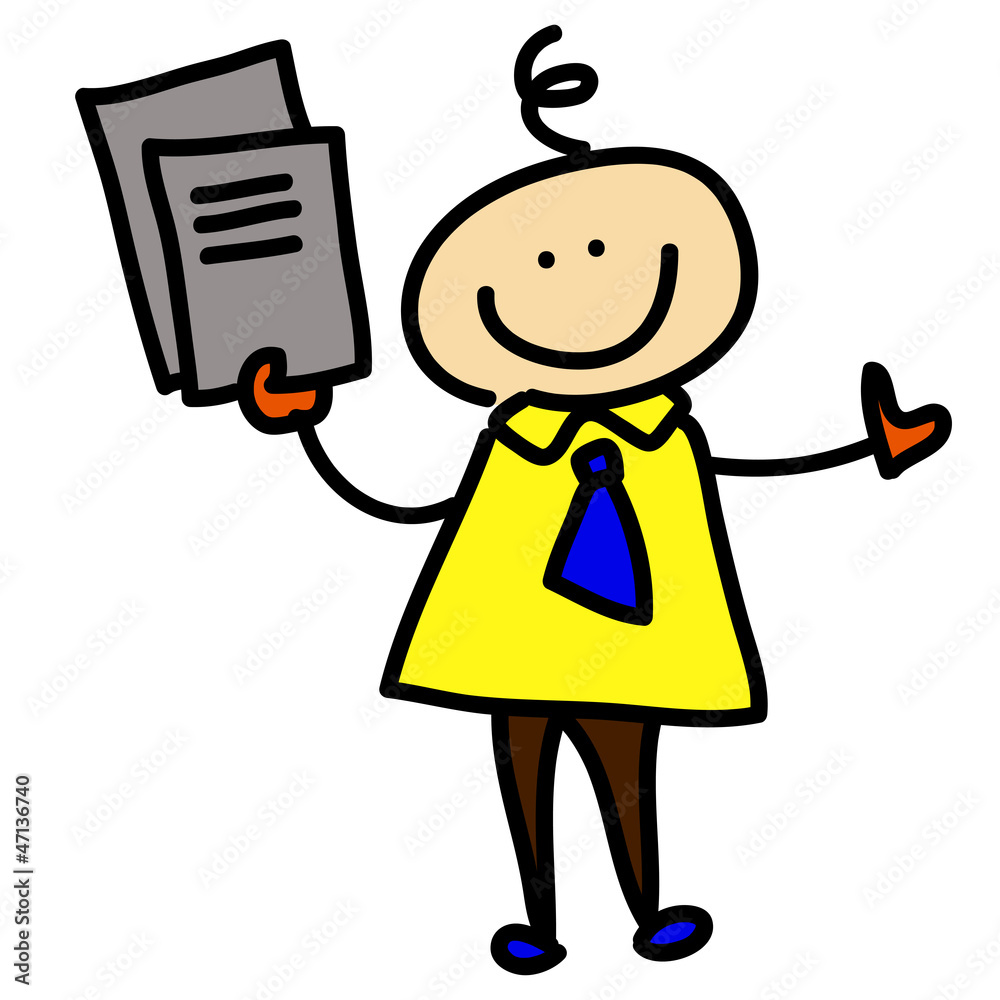 businessman cartoon hand-drawn plan Stock Vector | Adobe Stock