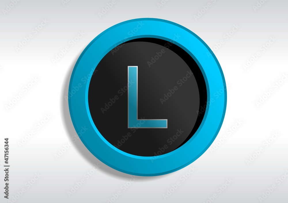 Botão com a Letra L Stock Vector | Adobe Stock