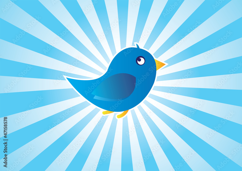 Blue Bird - Tweet Background Stock Vector | Adobe Stock